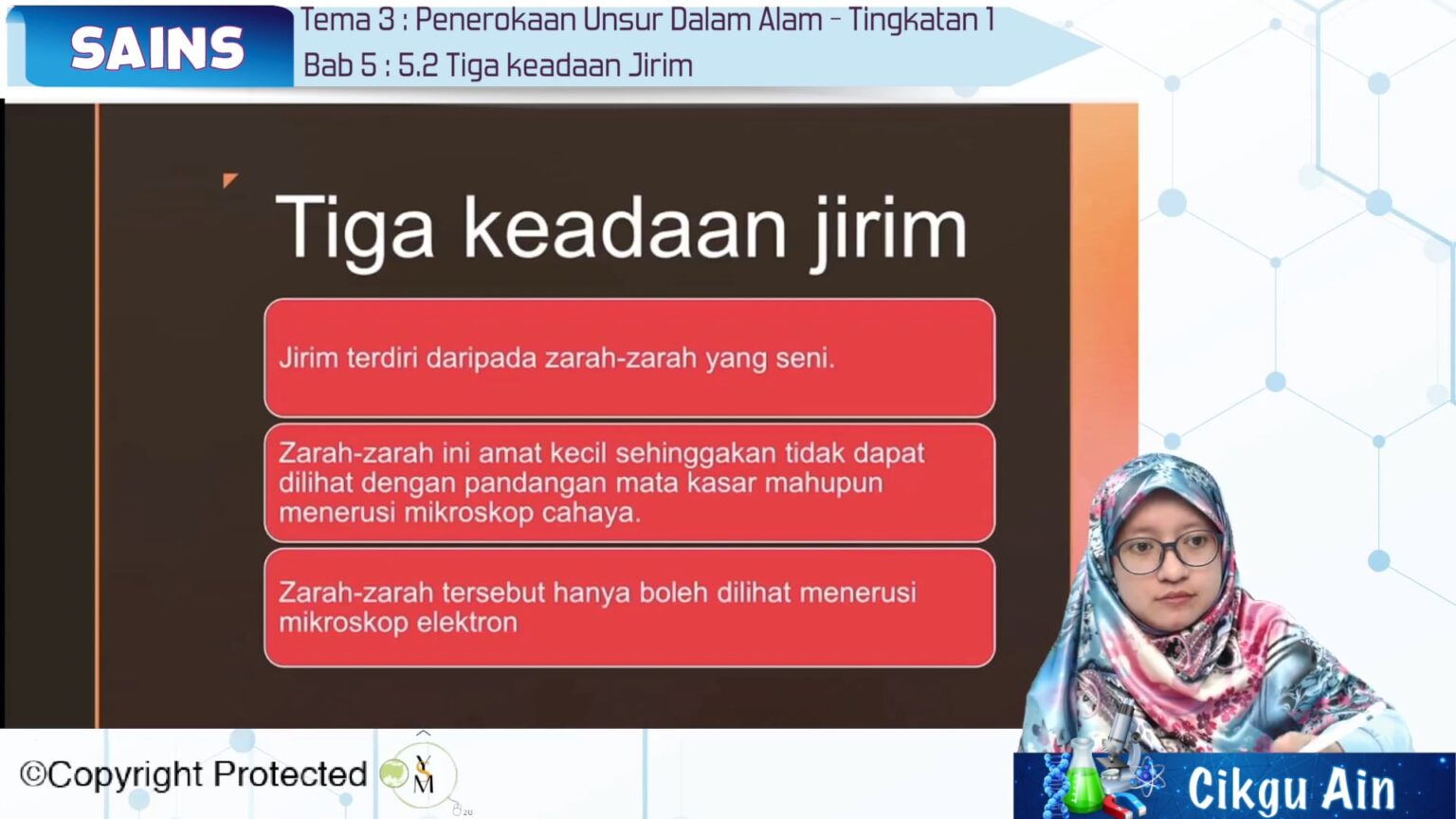 F1_SAINS_05_04 Penerokaan Unsur Dalam Alam: Tiga Keadaan Jirim – Jom Tuisyen