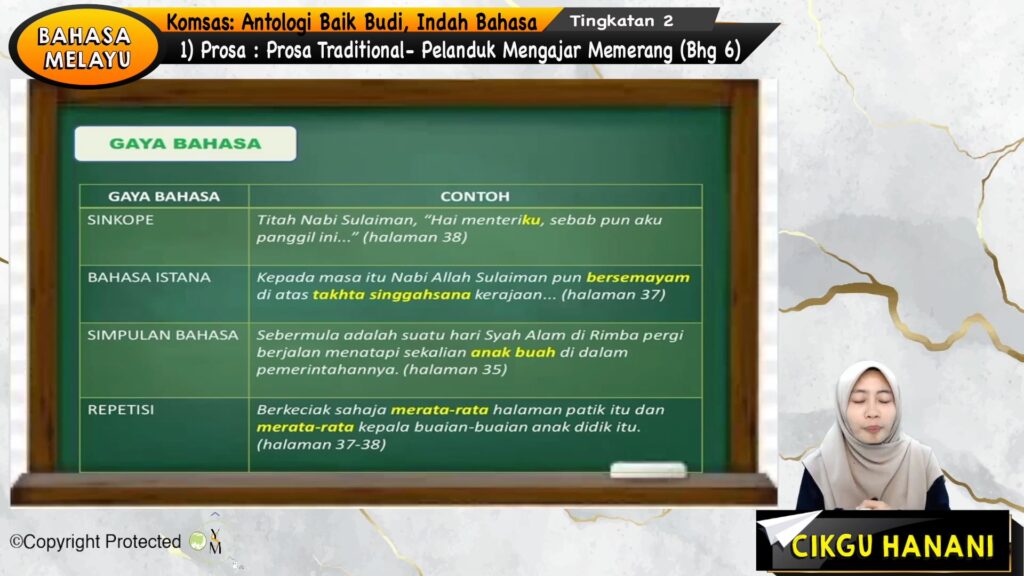 Topik 12: Prosa Tradisional- Pelanduk Mengajar Memerang – Jom Tuisyen
