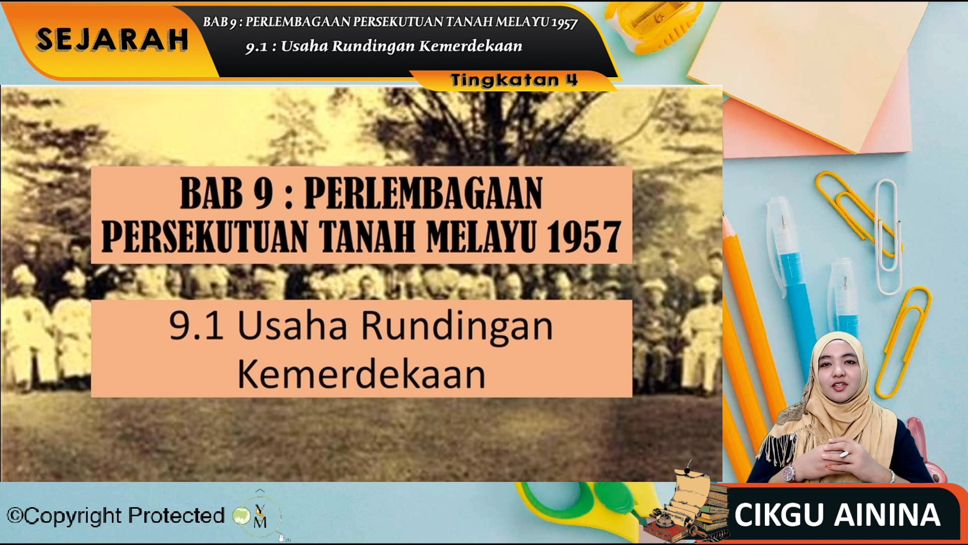 Topik 09: Perlembagaan Persekutuan Tanah Melayu 1957 – Jom Tuisyen