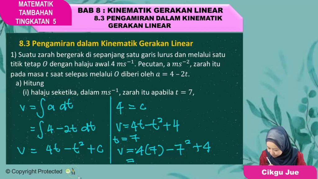 Topik 08: Kinematik Gerakan Linear – Jom Tuisyen
