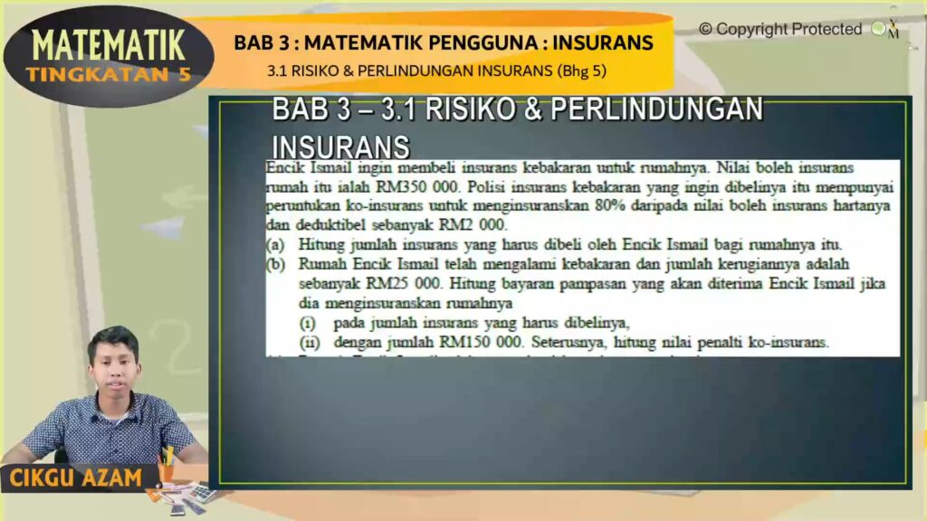 Topik 03: Matematik Pengguna – Insurans – Jom Tuisyen