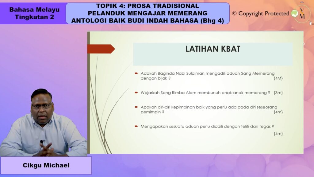 Topik 04: Pelanduk Mengajar Memerang – Jom Tuisyen